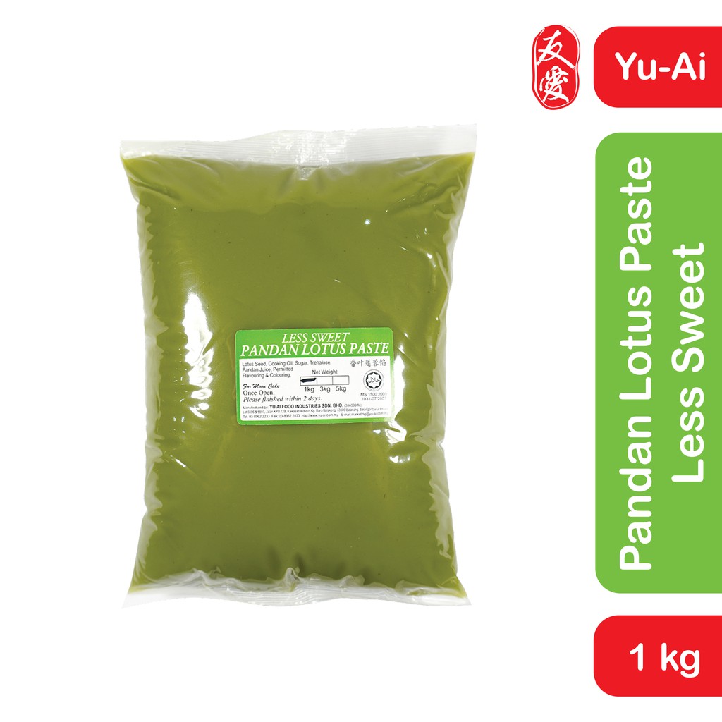 Jual Yu Ai Pandan Lotus Paste Less Sweet 1 Kg Yuai Pasta Teratai Isian ...