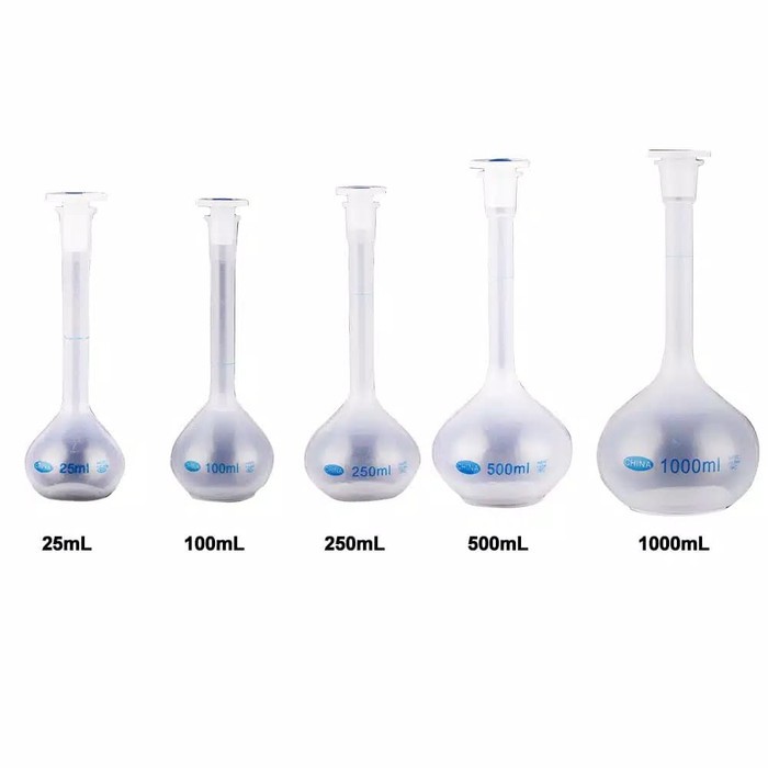 Jual Labu Ukur Plastik 100 Ml || Labu Ukur 100 Ml || Volumetric Flask ...