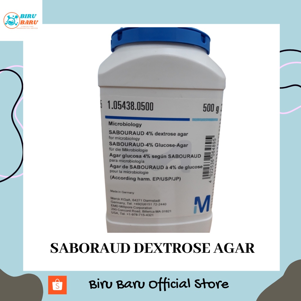 Jual SABOURAUD DEXTROSE AGAR / MEDIA SDA 10 GRAM MIKROBIOLOGI MERCK ...