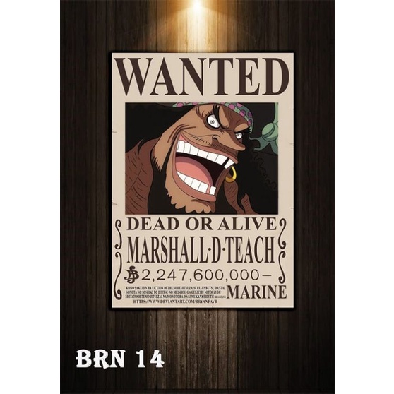 Jual Hiasan Dinding Kayu Poster Wanted Poster Buronan One Piece ...