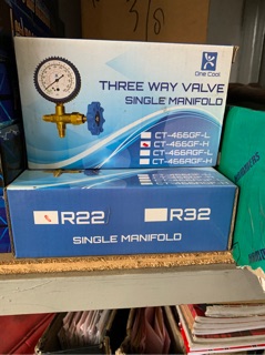 Jual Single kepala manifold three way valve 3 alat isi freon R22 ...