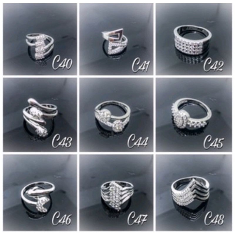 Jual Cincin xuping silver random elegan murah berkwalitas mewah cocok ...