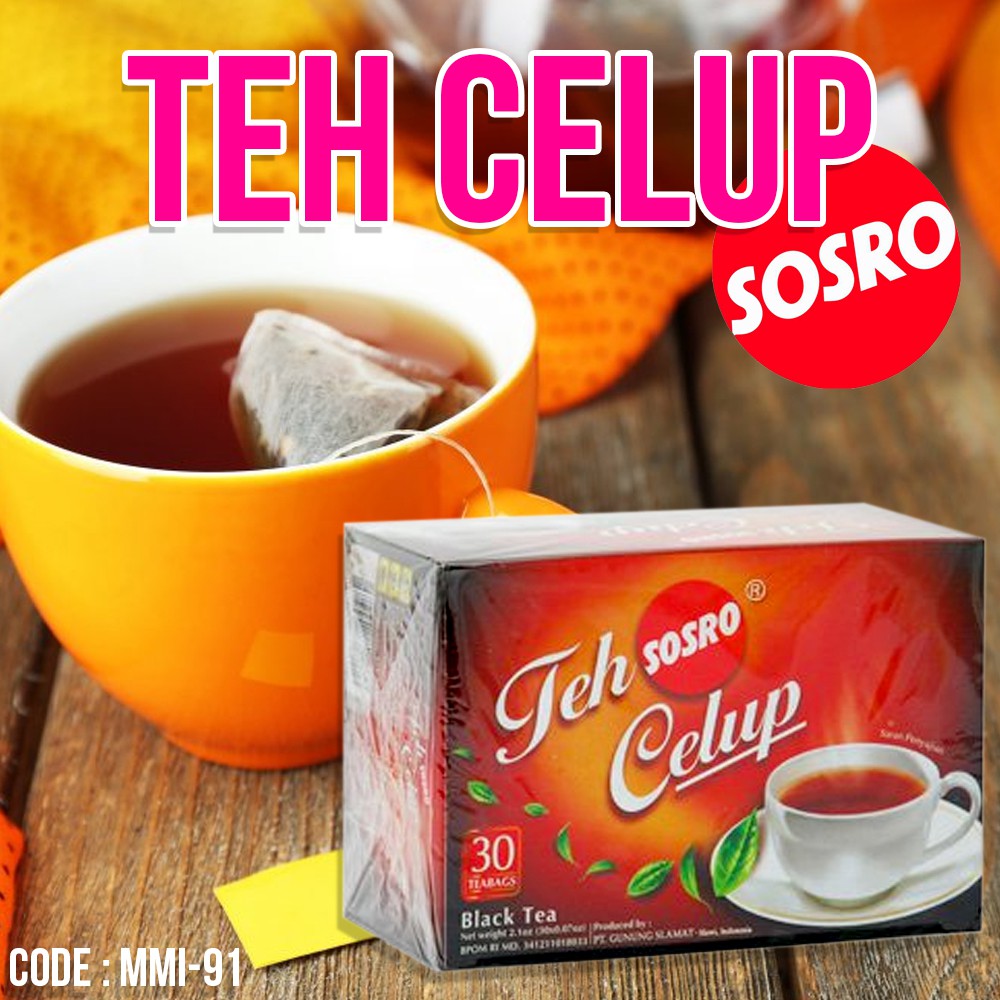 Jual TEH SOSRO CELUP BLACK TEA - TEH HITAM CELUP SOSRO per 1 kotak ...