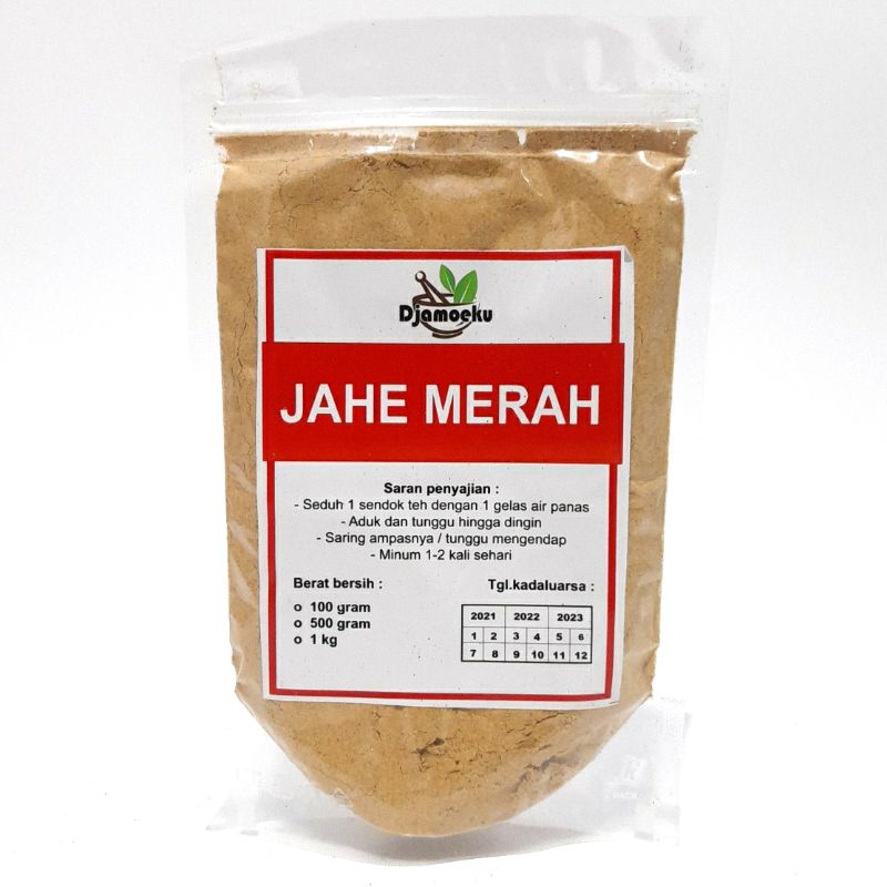 Jual Jahe merah bubuk 100 gram asli murni tanpa campuran gula | Shopee ...