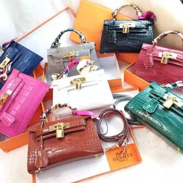 Jual Tas import/Tas mini Long Kelly Croco (Free box super) | Shopee ...