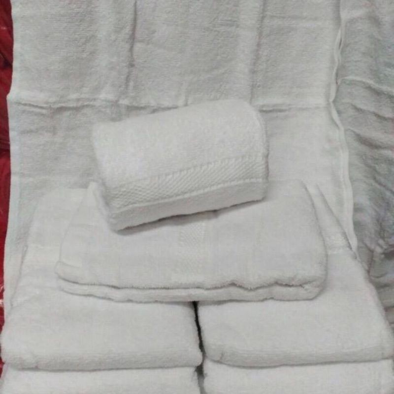 Jual handuk putih tebal salon 35x80 serap | Shopee Indonesia