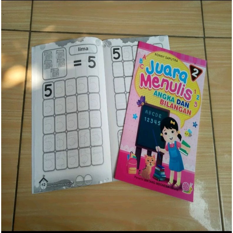 Jual 0Buku Belajar TK PAUD Juara Menulis Angka dan Bilangan Jilid 1 - 2 ...