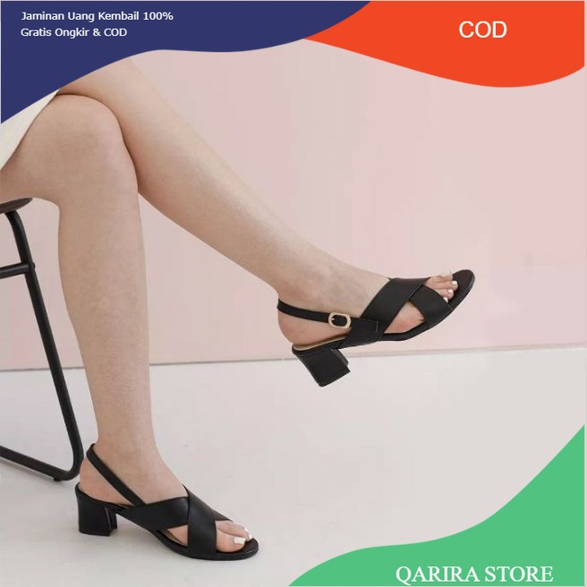 Jual Sandal Heels Hak Tahu 5 cm MONTANA Murah Original | Shopee Indonesia