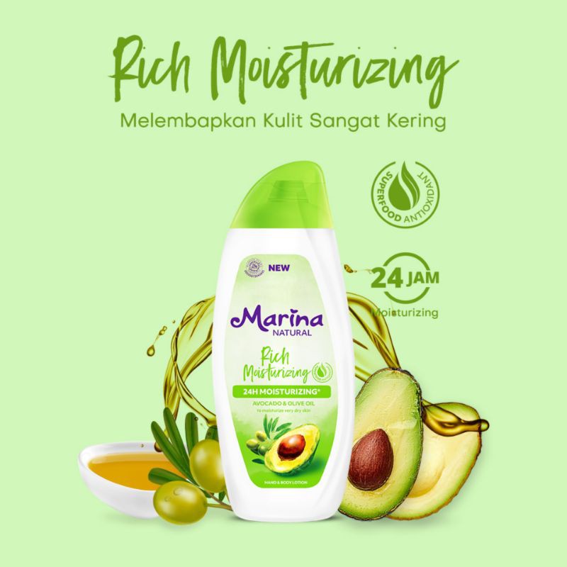 Jual Marina Rich Moisturizing Lotion 475ml | Shopee Indonesia