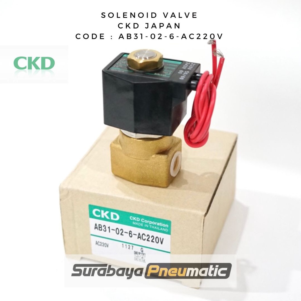 Jual CKD Japan - AB31-02-6-AC220V - Solenoid Valve 2 Way Pneumatic | Shopee Indonesia