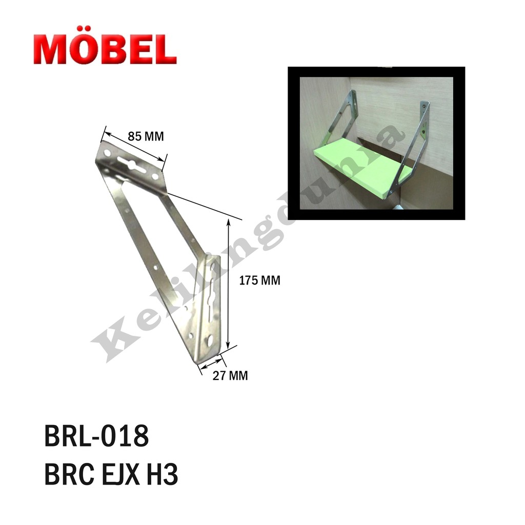 Jual Bracket Siku Segitiga Corner Join Penahan Papan Tembok Dinding ...