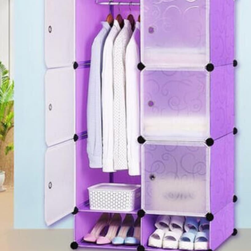 Jual lemari almari portable rakit plastik rangka besi | Shopee Indonesia