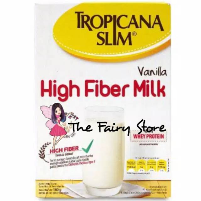 Jual Tropicana Slim High Fiber High Calcium Milk Vanilla 180gr ...