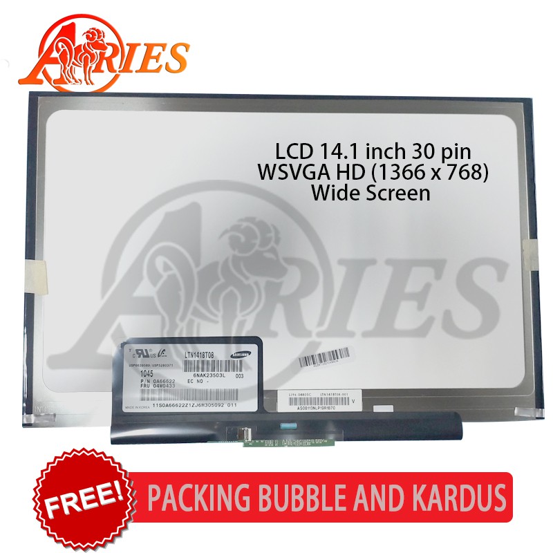 Jual Layar LCD LED Laptop Lenovo Thinkpad T410 T410S 14.1 Inci Slim 40 ...