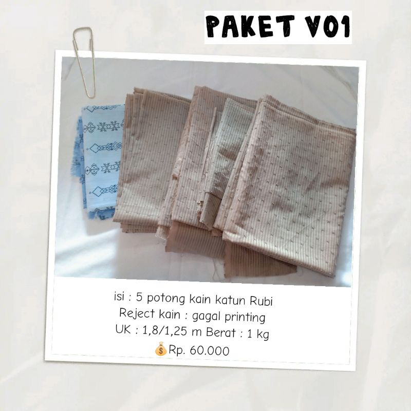 Jual PAKET KILOAN KAIN REJECT (KODE PAKET V0X) | Shopee Indonesia