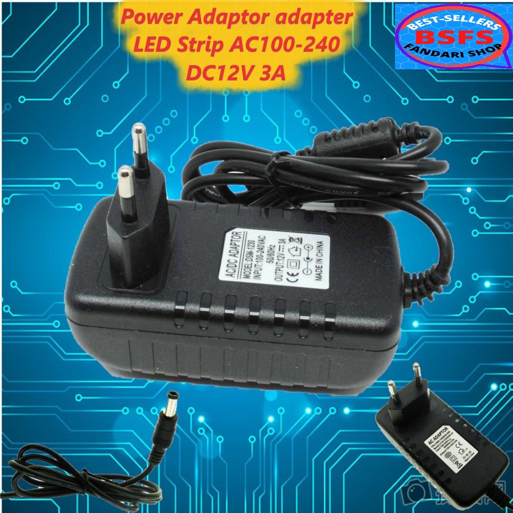 Jual DSM Power Adaptor adapter LED Strip AC100-240 DC12V 3A AMPLIFIER ...