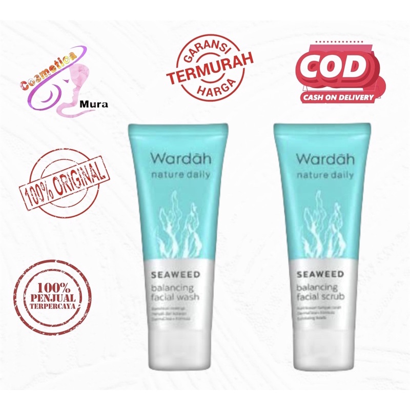 Jual WARDAH NATURE DAILY SEAWEED BALANCING FACIAL WASH // wardah nature ...