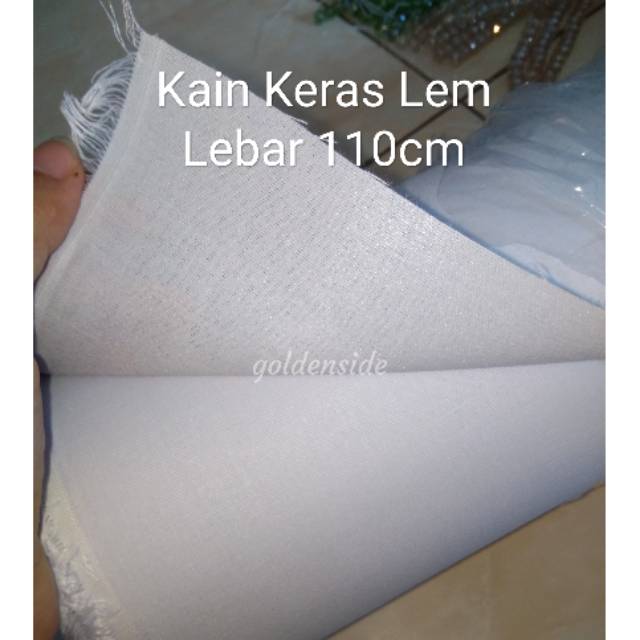 Jual Kain Keras Lem M33H grade A per 1/2 meter interlining Staflex ...