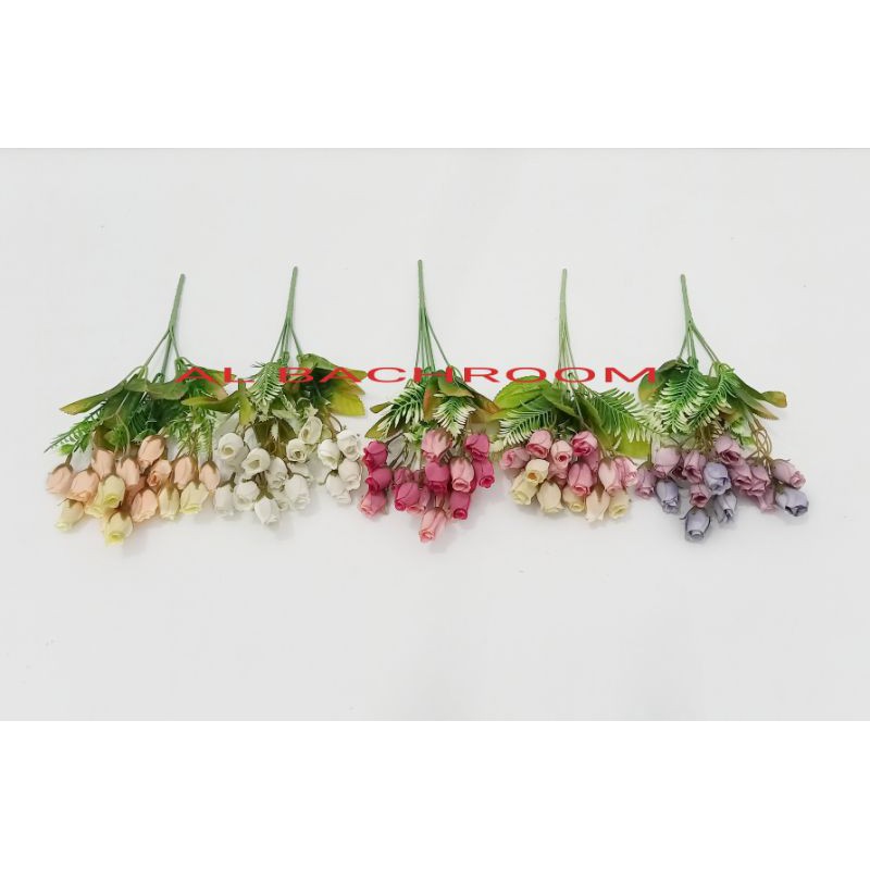 Jual MINI ROSE KUNCUP B8185 BUNGA ARTIFICIAL HOME DEKOR BUNGA PLASTIK ...