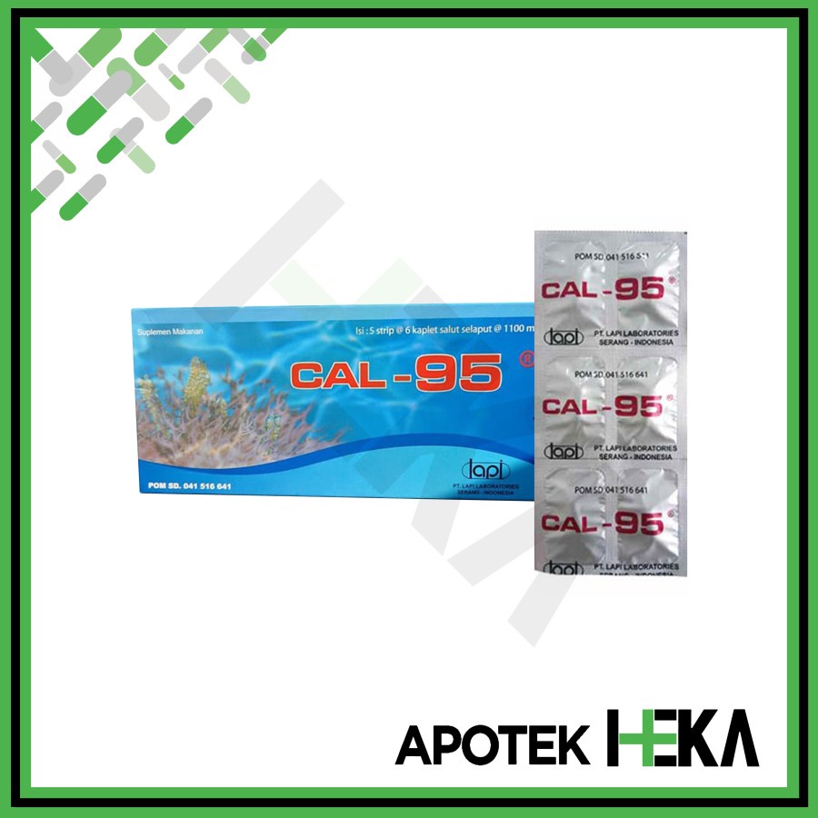 Jual Cal-95 Tablet Kalsium Suplemen Tulang Box isi 5x6 Tablet (BANDUNG ...