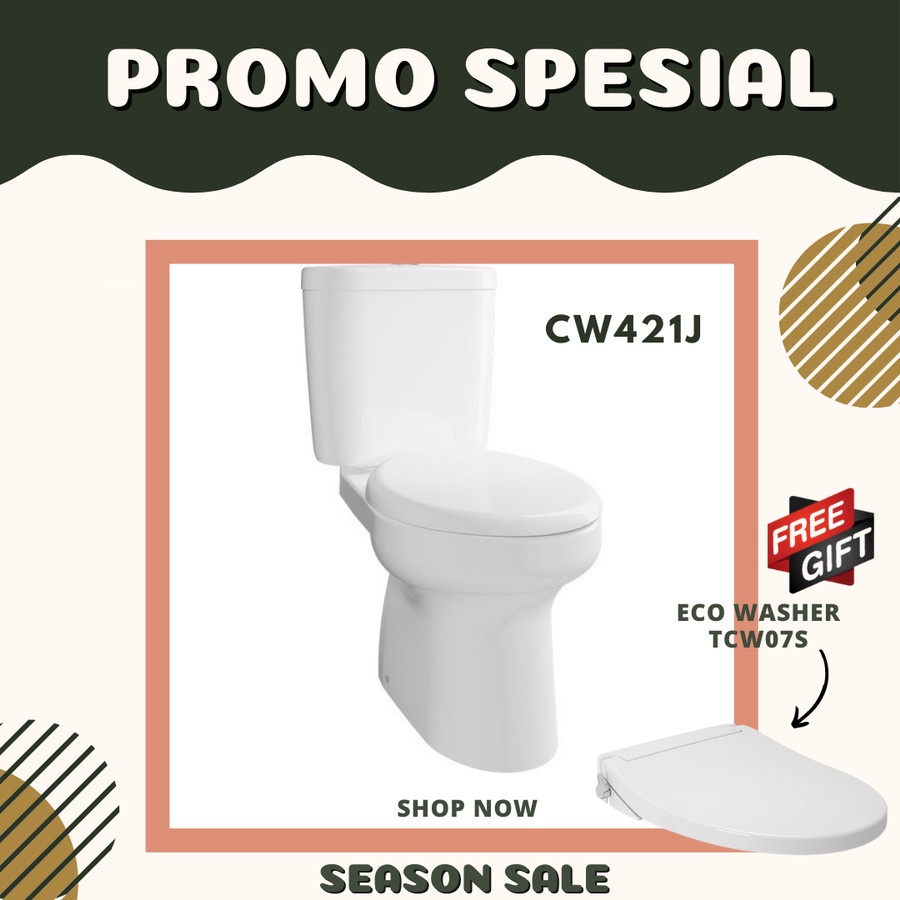 Jual Kloset Promo TOTO CW421J Tutup Eco Washer TCW07S | Shopee Indonesia