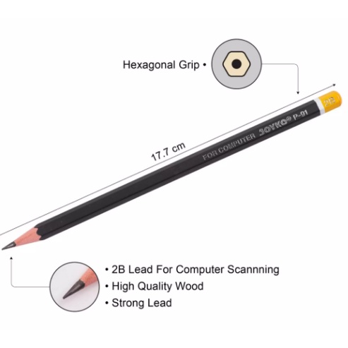 Jual Pensil Joyko 2B / Pencil For Computer Type P-91 / Pensil Kayu ...