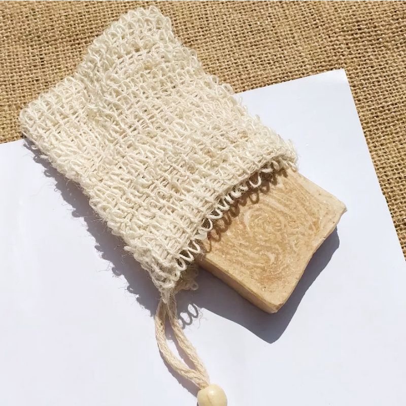 Jual SISAL Soap Bag Kantong Jaring Sabun Soap Bath Natural Exfoliating ...