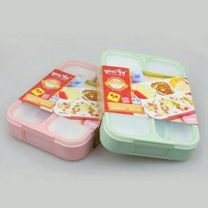 Jual Lunch Box/Kotak Makan/Tempat Makan Sekat 4In1/Yooyee Grid Leak ...