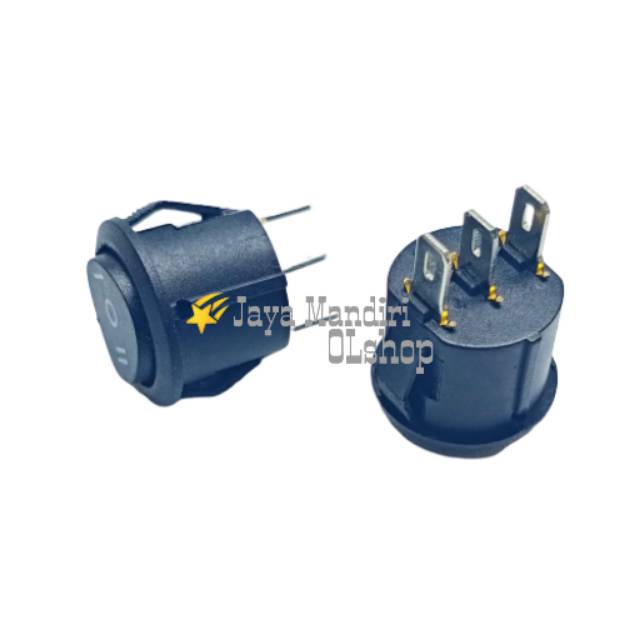 Jual Saklar Bulat Rocker Switch On Off ON 3Pin 3 Kaki Ukuran Kecil ...