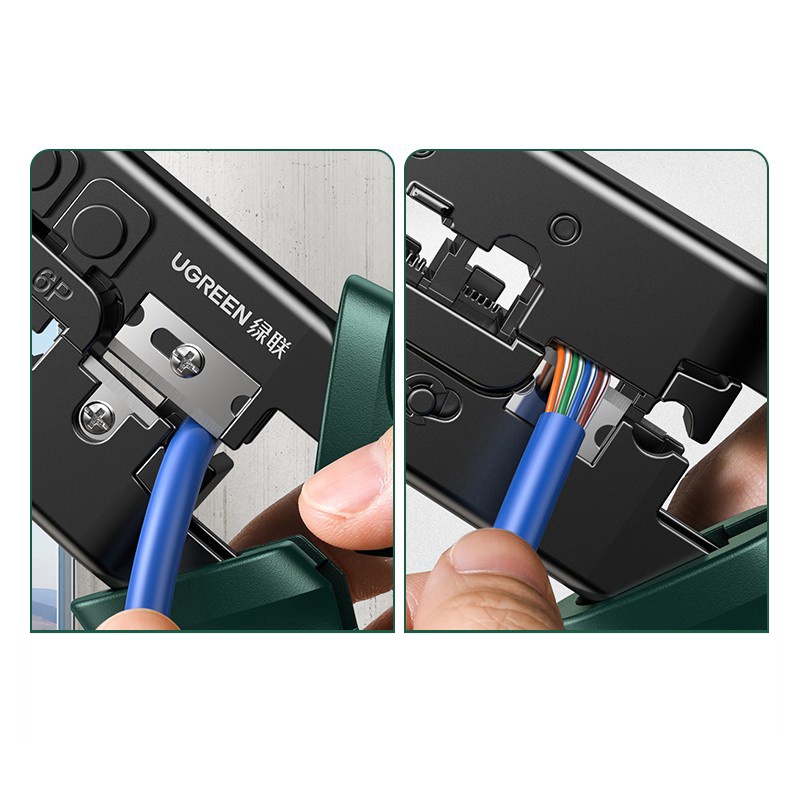Jual UGREEN Tang Crimping Anti Gagal Tools 6P 8P RJ45 RJ11 LAN Network Crimping Cutting ...