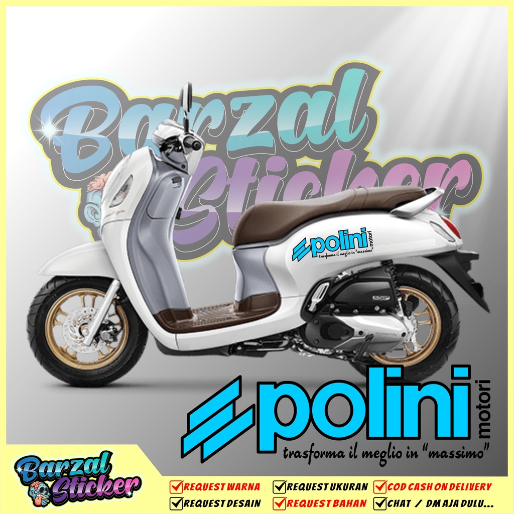 Jual stiker motor cuting STRIPING cutting sticker logo POLINI / KEREN ...
