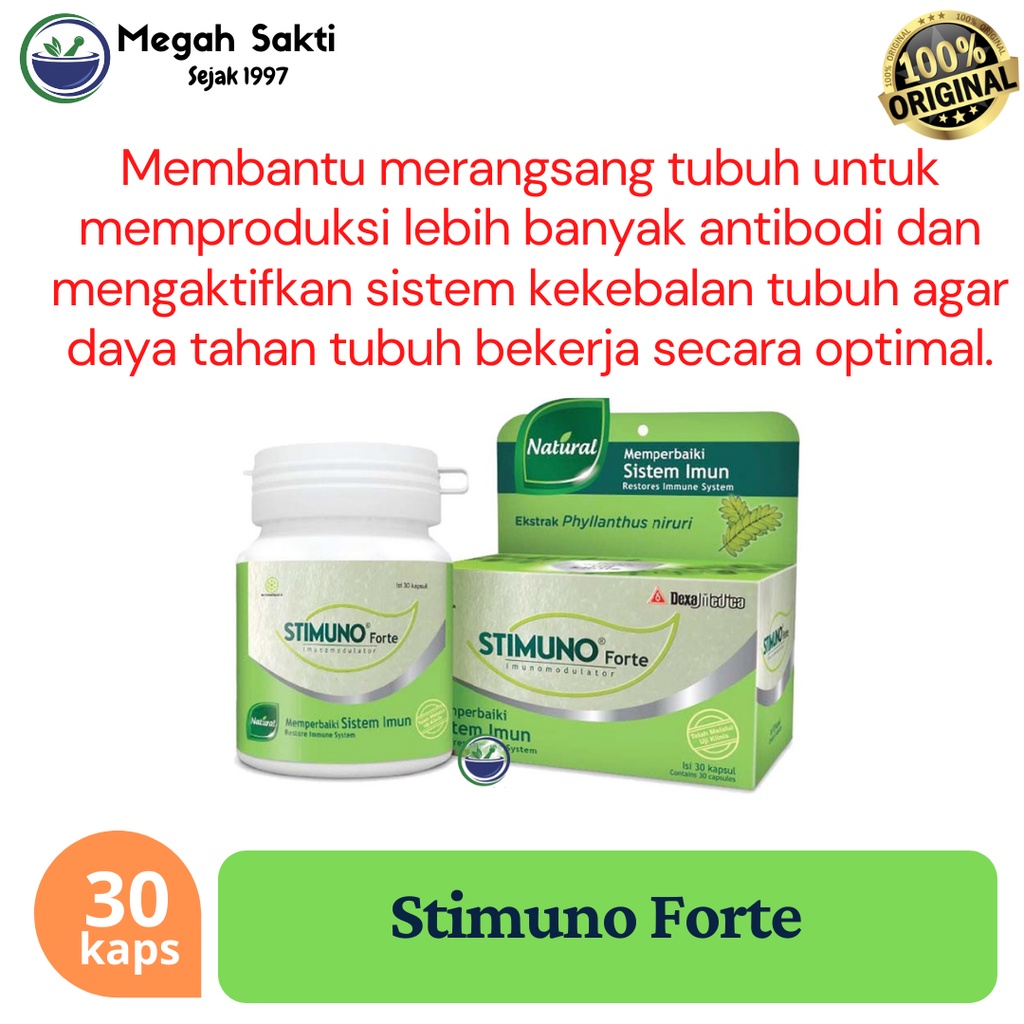 Jual Megah Sakti - Stimuno Forte Capsul Penambah Daya Imun Isi 30's ...
