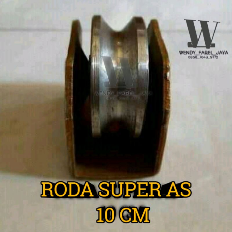 Jual Roda AS Super 10cm pagar besi rel bulat/siku (U/V) | Shopee Indonesia