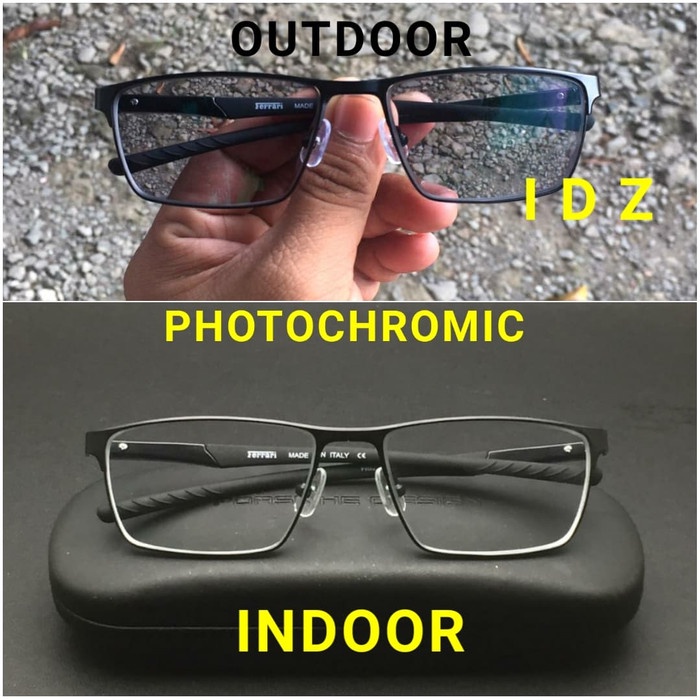 Jual Frame Kacamata Pria Ferrari 9232 Photocromic - Bisa Lensa Minus ...