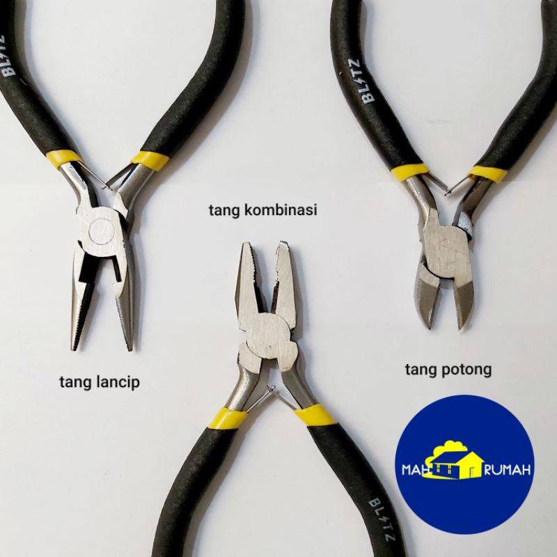Jual TANG MINI Lancip Cucut / Potong Knip / Karet Kombinasi gagang ...