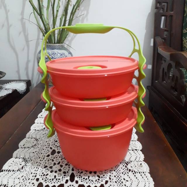 Jual Rantang Tupperware 3 susun | Shopee Indonesia