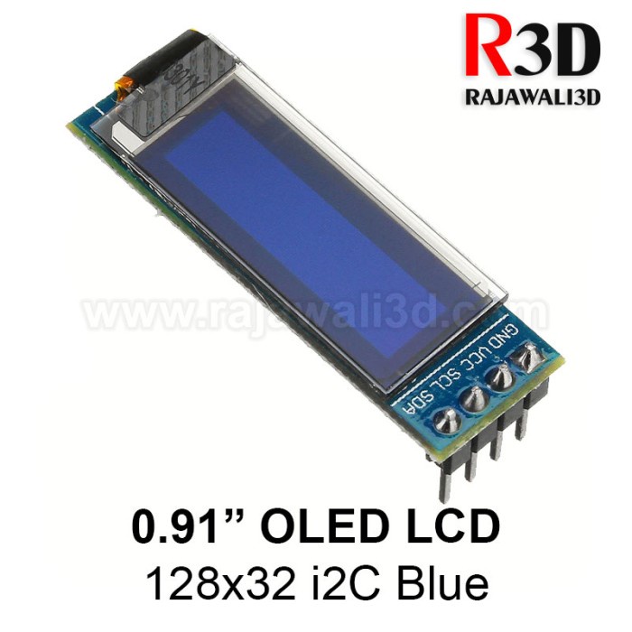 Jual New LCD OLED 0.91" Blue 128x32 I2C Module For Arduino | Shopee ...