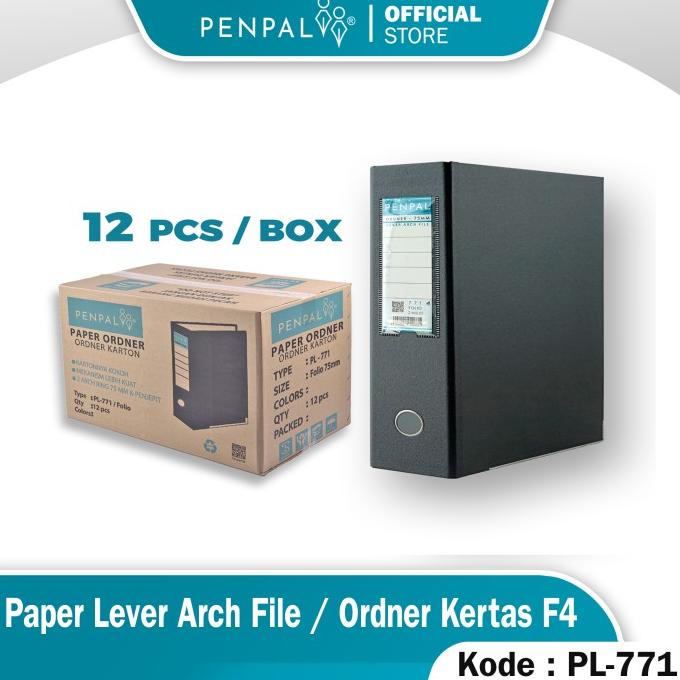 Jual Penpal Paper Lever Arch File / Ordner Kertas F4 PL-771 (12 Pcs ...