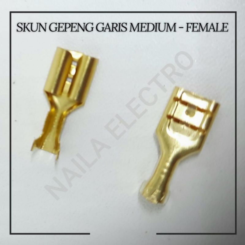 Jual (20 Pcs) Skun Gepeng Medium Female Cewek/Skun Kabel Motor /Sekun ...