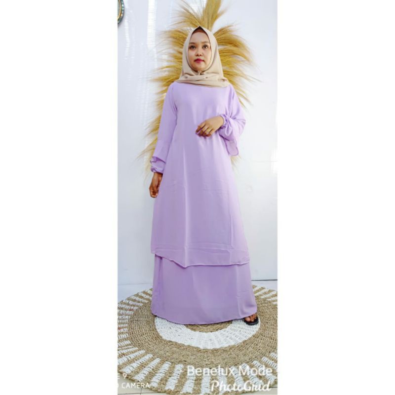 Jual GAMIS MALAYSIA POLOS RIMPEL TANGAN PREMIUM FULL PURING (GAMIS ...