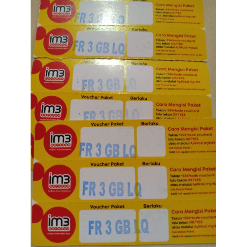 Jual Voucher im3 3 gb | Shopee Indonesia