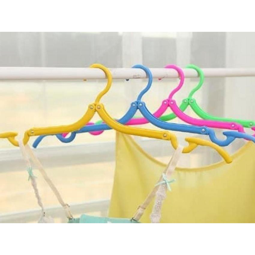 Jual Gantungan Lipat Portabel baju kaos tali tipis Portable Hanger(6Pcs ...