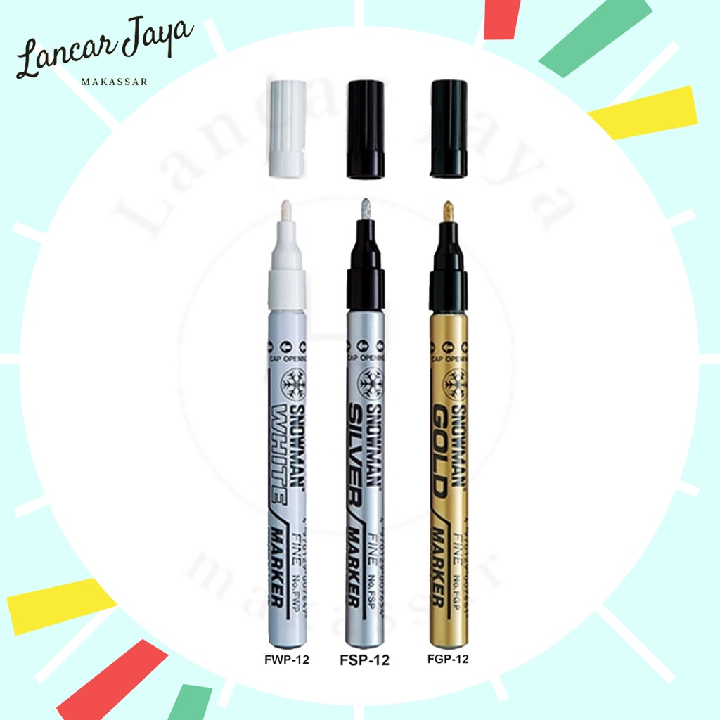 Jual Paint Marker Spidol Cat Permanen Color SNOWMAN Fine | Shopee Indonesia