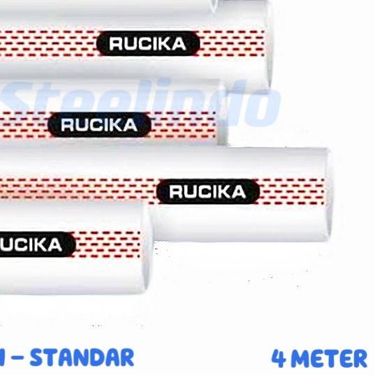 Jual PIPA AIR PVC RUCIKA-WAVIN PUTIH-MERAH TIPE D (BIASA) (1-2-3-4 INCH ...