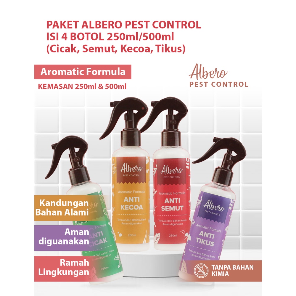Jual Paket Pest Control Rumah 4 Botol Bahan Alami (Semut, Kecoa, Cicak ...