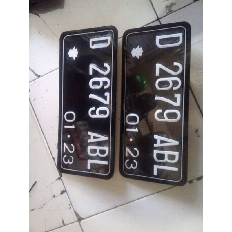 Jual plat custom acrylic motor harga sepasang depan belakang | Shopee ...