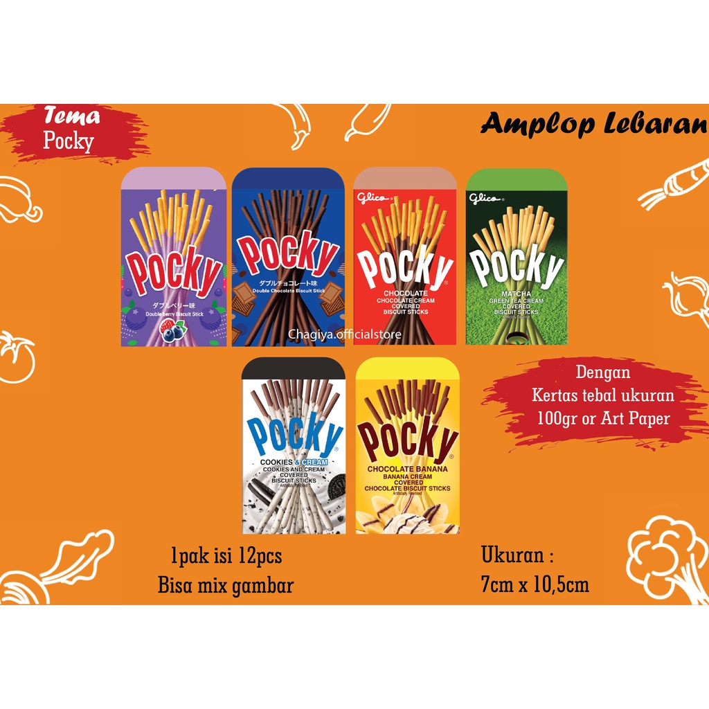 Jual Amplop Lebaran Unik 2023 Tema Pocky Bahan Art Paper | Shopee Indonesia