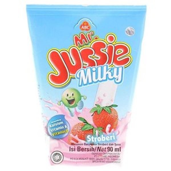 Jual MR JUSSIE MILKY STRAWBERRY 90 ML | Shopee Indonesia
