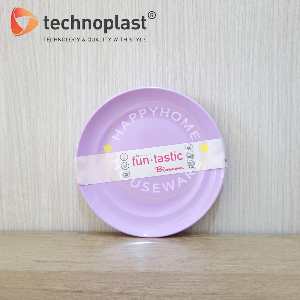 Jual TECHNOPLAST Funtasic Blossom Set Of 3Pcs Plate/Piring Ceper 7In ...