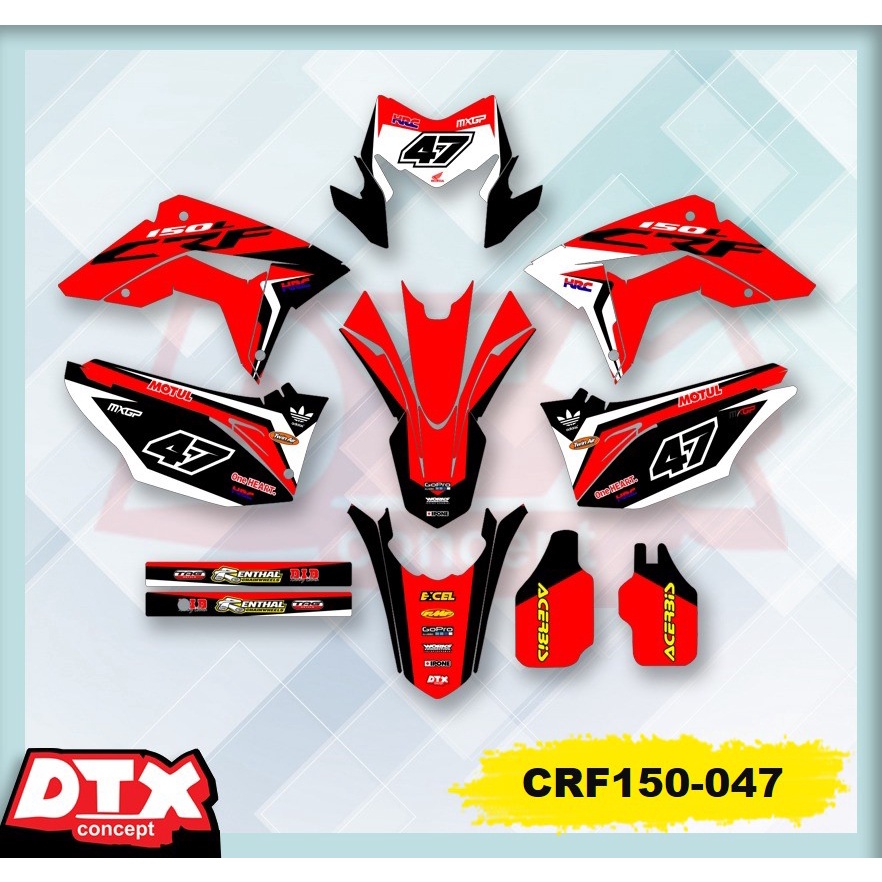 Jual Decal CRF decal CRF 150 L full body decal stiker crf stiker decal ...